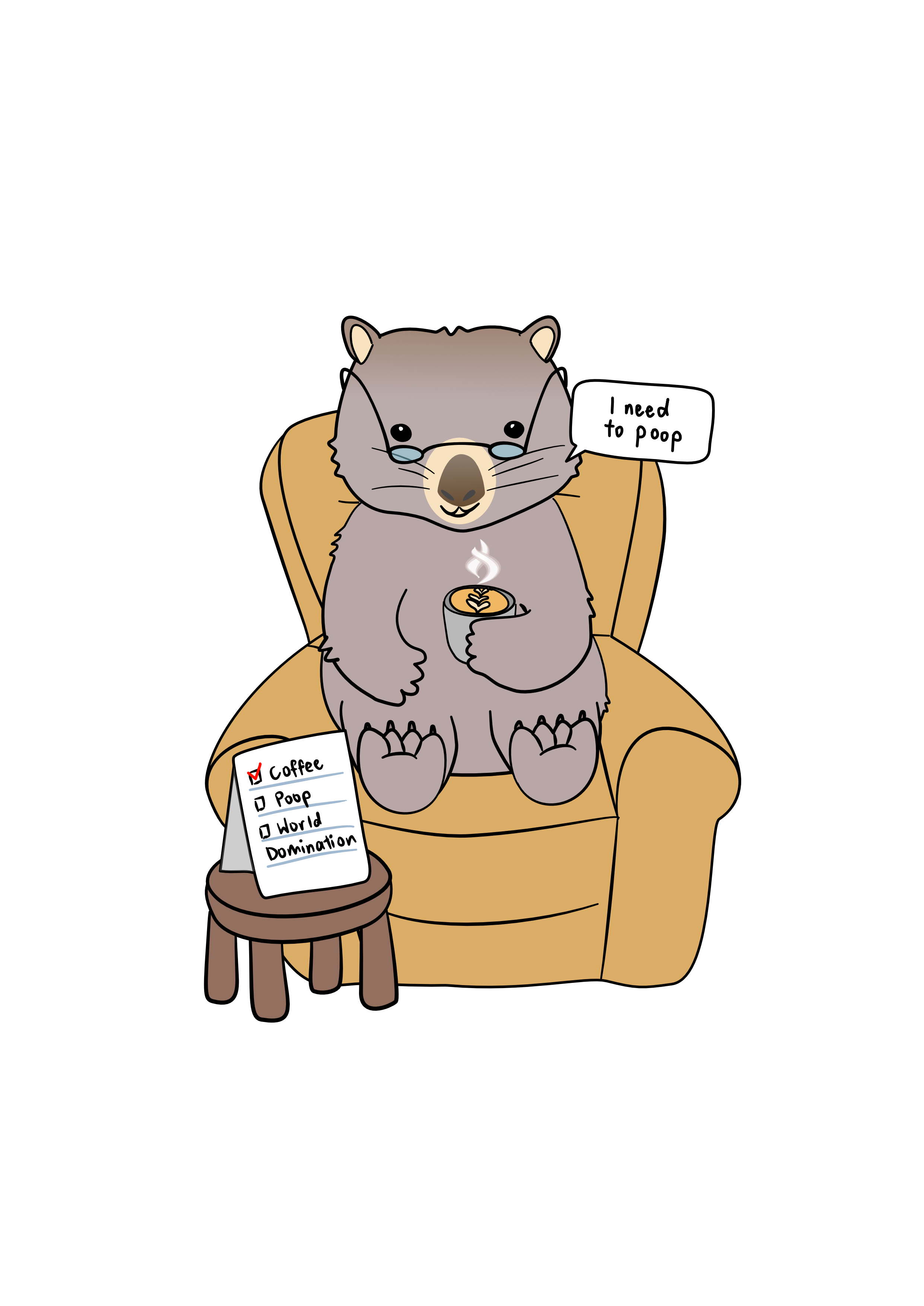 Wombat sticker – The Friendly Wisdom Project